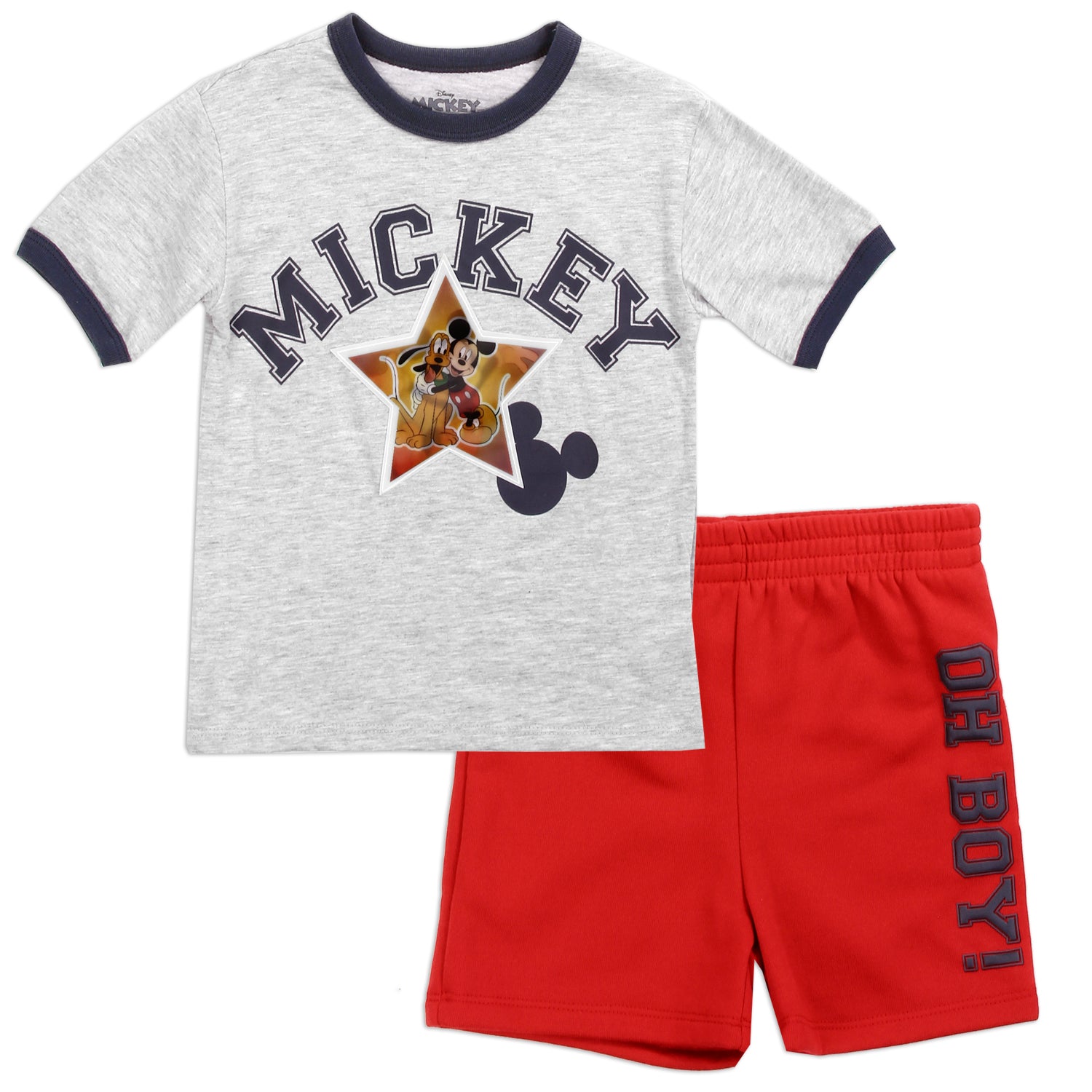 MICKEY MOUSE Boys Toddler 2-Piece Lenticular Patch Short Set (Pack of ...