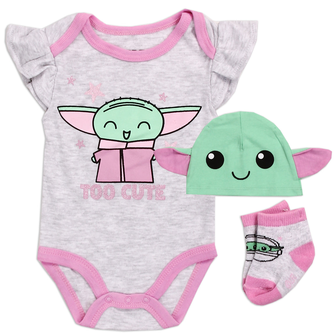 BABY YODA Girls Newborn 3-Piece Set (Pack of 6) – PKW Group